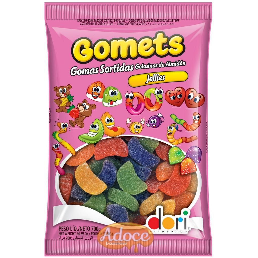 Bala Goma Gomets Gomos de Frutas 700g Dori
