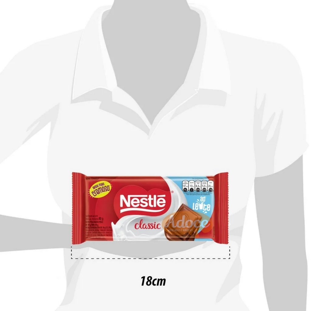 Chocolate Nestlé Classic Ao Leite - 80g